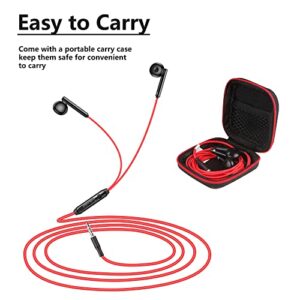 JAKPAK Wired Earbuds 3.5mm with Mic, Wired in-Ear Headphones 3.5mm Noise Canceling Deep Bass Stereo Sound Earphones Wired 3.5mm Headphones for iPhone 6/6S, iPad, Android Phones, MP3, Laptop