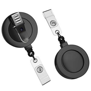 N1U 10 Pack Badge Reels Retractable with Swivel Alligator Clip - Retractable Badge Clips for Work - Retractable Badge Holders with Clip for Nurses - Durable Retractable ID Badge Clips in Bulk - N1U