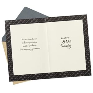 Hallmark 80th Birthday Card (Honor You Today) (5RZB2007)