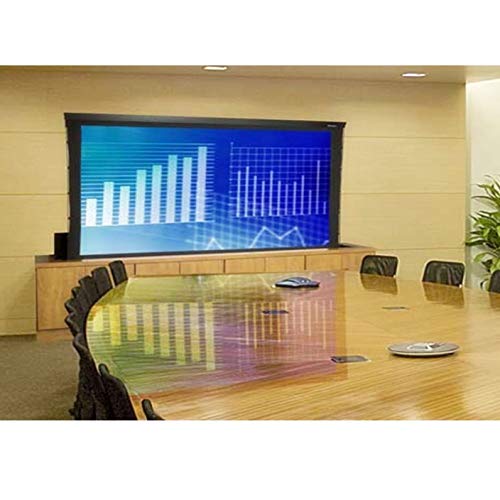 DSFEOIGY 92 inch 16:9 Floor Rising Electric Anti Light Motorized Projection Screen for Short Throw Laser Projector