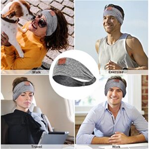 BULYPAZY Sleep Headphones, 2023 Bluetooth Headband Headphones with HD Speakers and Mic Perfect for Side Sleepers Sleeping Calling Jogging Yoga Workout Gift Ideas-Unisex (HF012-Gray)