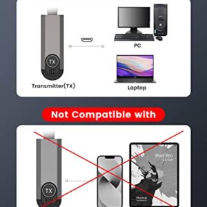 NAMCIM Wireless HDMI Transmitter and Receiver, Designed only for Laptop and PC, Plug & Play, Wireless HDMI Dongle Adapter for Streaming Video/Audio from Laptop/PC to HDTV Projector