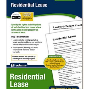 Adams Residential Lease, Forms and Instructions [Print and Downloadable] (LF310)