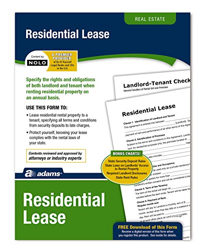 Adams Residential Lease, Forms and Instructions [Print and Downloadable] (LF310)