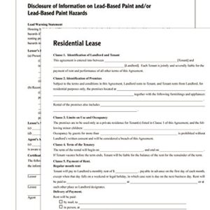 Adams Residential Lease, Forms and Instructions [Print and Downloadable] (LF310)