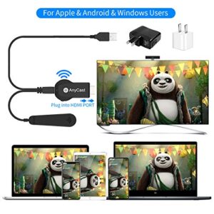 4K&1080P Wireless HDMI Display Adapter,iPhone Ipad Miracast Dongle for TV,Upgraded Toneseas Streaming Receiver,MacBook Laptop Samsung LG Android Phone,Birthday Business Education Gift