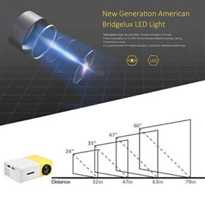 Mini Projector,1080P Full HD LED Video Projector Home Theater Beamer,Indoor&Outdoor Portable Projector,Ideal for Living Room /Bedroom/Camping/Travel/Party