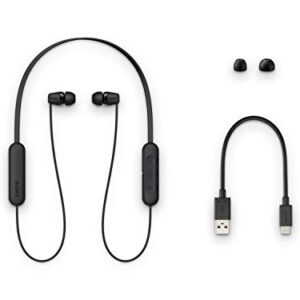 Sony WI-C200 Wireless in-Ear Headset/Headphones with mic for Phone Call, Black (WIC200/B)