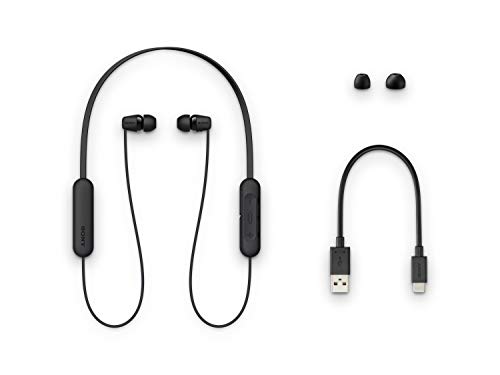 Sony WI-C200 Wireless in-Ear Headset/Headphones with mic for Phone Call, Black (WIC200/B)