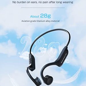 HIWEFEN Bone Conduction Headphones Bluetooth 5.3 Wireless Open Ear Sport Earphones with Mic, 8Hr Playtime, Waterproof Sweat-Proof Over Ear Conducting Headphones for Running, Workout, Gym, Cycling