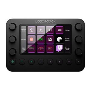 loupedeck live – the custom console for live streaming, photo and video editing with customizable buttons, dials and led touchscreen