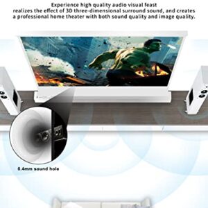 VIVIDSTORM- Projector Screen Portable Folding Stand Floor Rising Movie Screen Sound Transparent Perforated All White Screen Compatible with Ordinary Projector,VWSDSTPWA120H