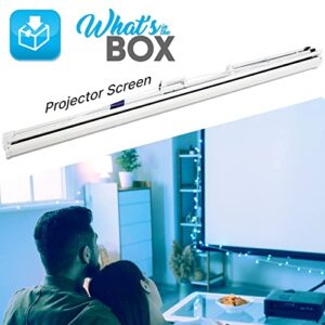 Pyle Upgraded Pyle 84" Projector Screen with Floor Standing Portable Fold-Out Roll-Up Tripod Manual,Mobile Movie Screen, Home Theater Cinema Wedding Party Office Presentation,Quick Assembly (PRJTP84)