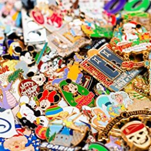 Disney Pins Trading Lot - Assorted Pin Enamel/Metal Set with Mouse Backing Collector for Book Tradable Individually Bagged No Doubles Perfect Gifts or Present kids Birthday (15), White