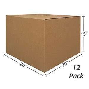 UBOXES Large Moving Boxes 20" x 20" x 15" (Pack of 12)