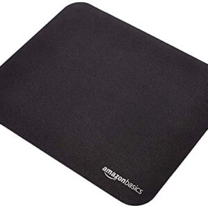 Amazon Basics Gaming Computer Mouse Pad -Cloth with rubberized base, Black