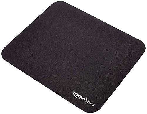 Amazon Basics Gaming Computer Mouse Pad -Cloth with rubberized base, Black