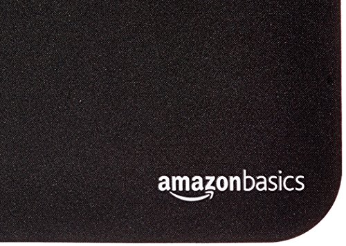 Amazon Basics Gaming Computer Mouse Pad -Cloth with rubberized base, Black