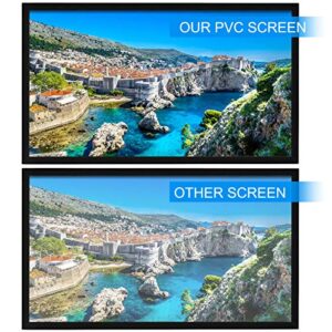 VEVOR Projection Screen 120inch 16:9 Movie Screen Fixed Frame 3D Projector Screen for 4K HDTV Movie Theater Home