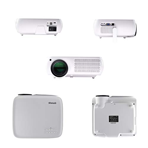 Native 1080p WiFi Projector, Gzunelic 9500 Lumens Smart Bluetooth Projector ± 50° 4D Keystone X/Y Zoom 10000:1 Contrast, Home Theater LED Video HD Proyector Wireless Mirror for iPhone Android