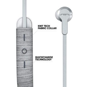 SOL REPUBLIC Shadow Fusion Bluetooth Earbuds, Grey 10-Hour Playtime Comfortable Knit Tech Fiber Collar Magnetic Connection Earbuds Flexible Compact Storage Convenient Carrying Case, Gray