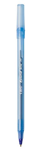 BIC Round Stic Xtra Life Ballpoint Pen, Medium Point (1.0mm), Blue, 12-Count