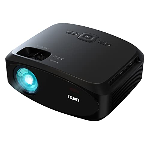 Naxa Electronics NVP-3002C 210″ Home Theater LCD Projector Combo with 100" Portable Screen, Remote, and Case, Gaming Consoles, Bluetooth, HDMI x 2, USB 2.0, MicroSD Support, Black