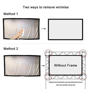 ZSEDP Projector Screen Outdoor 150 200 inch 300 inch White Cloth Material 180 250 inch Optional 16:9 / 4:3 for LED proyector ( Size : 300 inch )