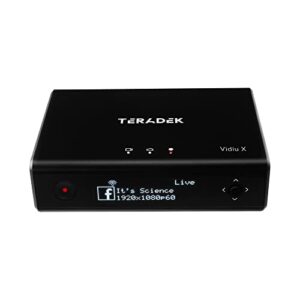 teradek vidiu x ultra-slim hd live streaming encoder, stream live 1080p video on facebook, youtube and more with network bonding and h.264 compression, hdmi, rtmp(s), usb-c power input