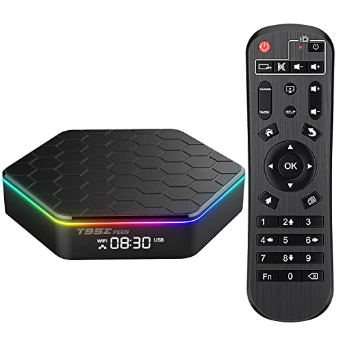 Android 12.0 TV Box, T95Z Plus Android TV Box Allwinner H618 Quadcore 4GB RAM 32GB ROM Support 6K 3D 1080P 2.4/5.0GHz WiFi BT5.0 10/100M Ethernet HDMI 2.0 H.265 Smart TV Box