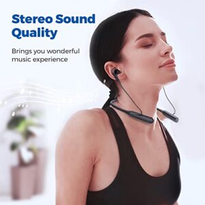 gorsun E19 Bluetooth Headphones Neckband, Wireless in-Ear Sport Headphones, 15H Play Time, Foldable and Lightweight, IPX5 Waterproof, Bluetooth 5.1