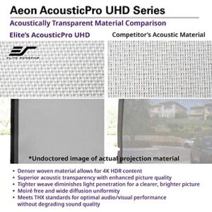 Elite Screens Aeon AcousticPro UHD 180-INCH Diag. 16:9, 4K Home Theater Fixed Frame Edge Free Projection Sound Transparent Perforated Weave Projection Screen, AR180H2-AUHD