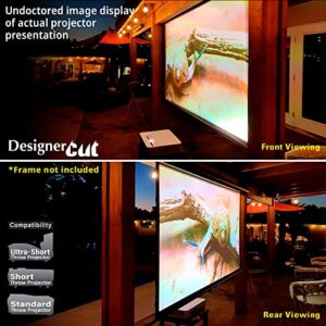 Elite Screens Designer Cut 135" Diag. 16:9, 4K/8K Ultra HD Front/Rear DIY Raw Projector Screen Material, WraithVeil Dual Projection Screen, RM-135H-DUAL