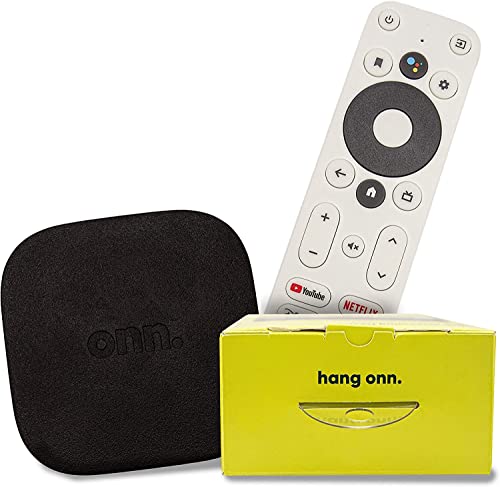 ONN Android TV 4K UHD Streaming Device with Voice Remote Control Google Assistant & High Speed HDMI Cable (100026240)