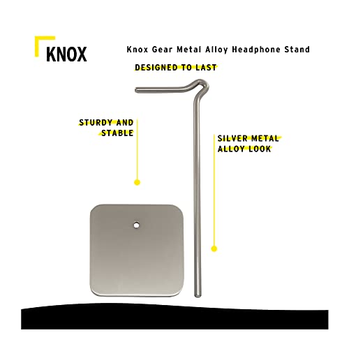 Knox Gear Metal Alloy Headphone Stand Compatible with All Headphones Including Gaming, Over-Ear, and Noise Cancelling headsets