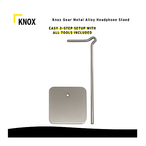 Knox Gear Metal Alloy Headphone Stand Compatible with All Headphones Including Gaming, Over-Ear, and Noise Cancelling headsets