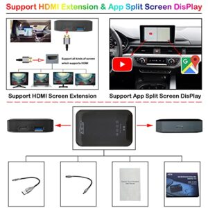 MMB 3RD Wireless CarPlay Multimedia TV Video Dongle AI Box, 4GB+64GB Android 11.0 OS, Wireless Mirroring, HDMI Output, USB Plays, Only Support 2017-2022 Cars with Factory Wired CarPlay Function