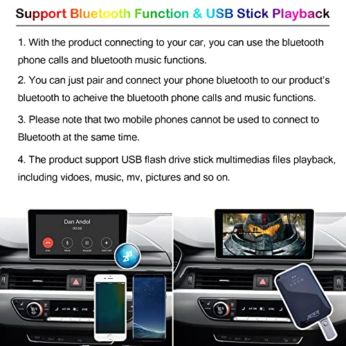 MMB 3RD Wireless CarPlay Multimedia TV Video Dongle AI Box, 4GB+64GB Android 11.0 OS, Wireless Mirroring, HDMI Output, USB Plays, Only Support 2017-2022 Cars with Factory Wired CarPlay Function