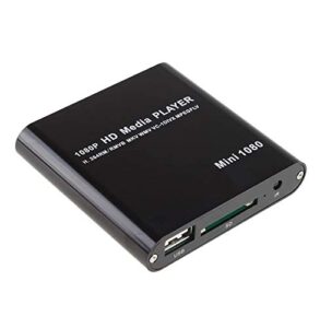 agptek black mini full hd 1080p digital streaming media player-mkv/rm-sd/usb hdd-hdmi cvbs ypbpr