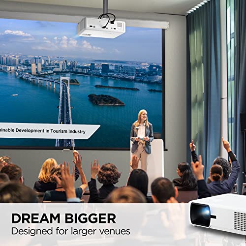 ViewSonic LS610HDH 4000 Lumens 1080p LED Projector w/ HV Keystone, LAN Control, HDR/HLG Support for Business and Education