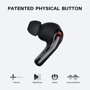 Tribit [Upgraded Version] Wireless Earbuds, Qualcomm QCC3040 Bluetooth 5.2, 4 Mics CVC 8.0 Call Noise Reduction 50H Playtime Clear Calls Volume Control True Wireless Bluetooth Earbuds, FlyBuds C1