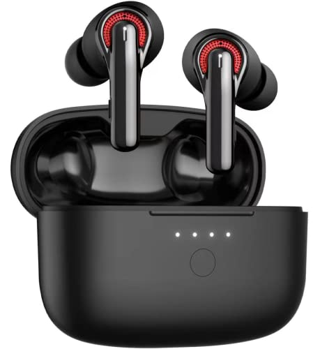 Tribit [Upgraded Version] Wireless Earbuds, Qualcomm QCC3040 Bluetooth 5.2, 4 Mics CVC 8.0 Call Noise Reduction 50H Playtime Clear Calls Volume Control True Wireless Bluetooth Earbuds, FlyBuds C1