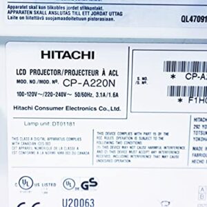 Hitachi CP-A220N Ultra Short Throw Projector HDMI XGA 2200 Lumens