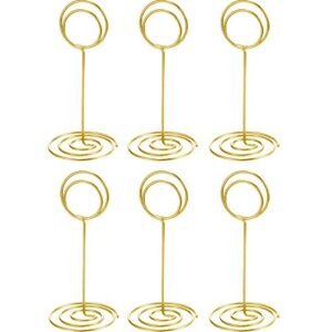 24 Pieces Gold Table Number Holders Wedding Place Card Holders Table Centerpieces Photo Holder Clips Wire Picture Clips Memo Note Photo Stand