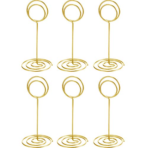 24 Pieces Gold Table Number Holders Wedding Place Card Holders Table Centerpieces Photo Holder Clips Wire Picture Clips Memo Note Photo Stand