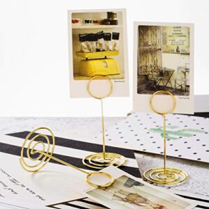 24 Pieces Gold Table Number Holders Wedding Place Card Holders Table Centerpieces Photo Holder Clips Wire Picture Clips Memo Note Photo Stand