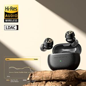 SoundPEATS Mini Pro HS Wireless Earbuds with Hi-Res Audio and LDAC Tech, Hybrid Active Noise Cancelling Bluetooth 5.2 Earphones, 6 Mics and ENC for Clear Calls, 28 Hours of Playtime, 70ms Game Mode