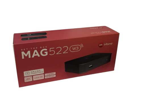 Infomir Mag 522w3 w/ Builtin WiFi 2GB RAM Newest Model 2021 Upgrade from MAG522w1 and MAG322W1