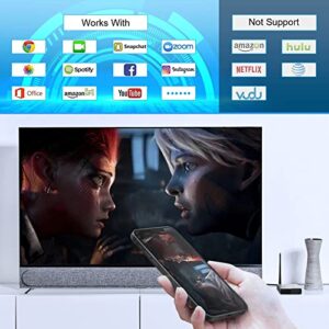 BXH Wireless HDMI Display Adapter dongle,No Setup,No Need Any APP, Support Airplay Mirroring for iOS and Mac System,Used for iPhone Mac iOS Android Casting/Mirroring to TV/Projector/Monitor