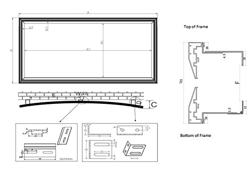 Elite Screens Lunette 2 Series, 115-inch Diagonal 2.35:1, Curved Home Theater Fixed Frame Projector Screen, CURVE235-115W2, CineWhite, 115"" diag. 2.35:1"